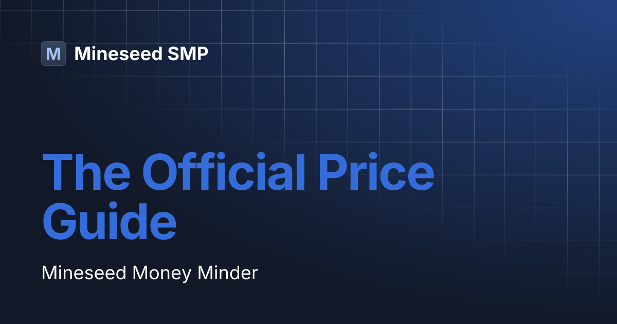 The Official Price Guide | Mineseed SMP