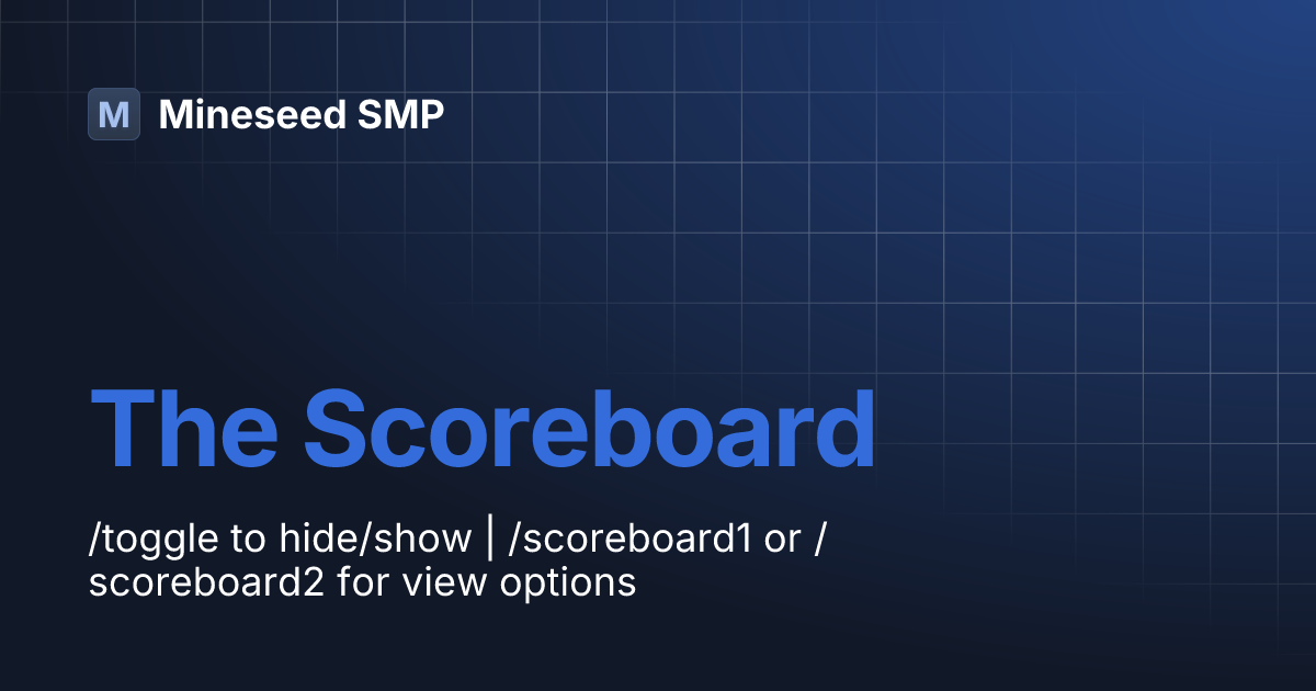 The Scoreboard | Mineseed SMP